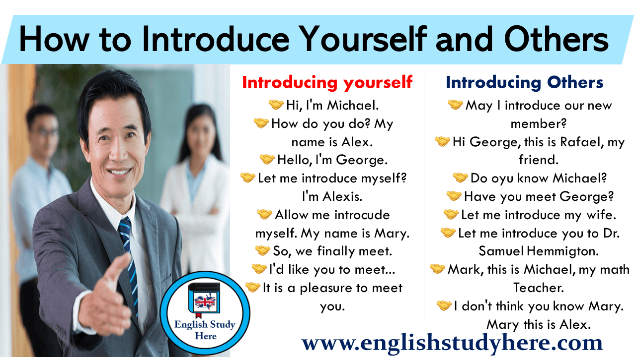 How To Introduce Yourself And Others English Study Here