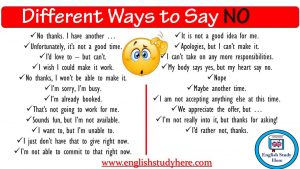 Different Ways to Say NO in English - English Study Here