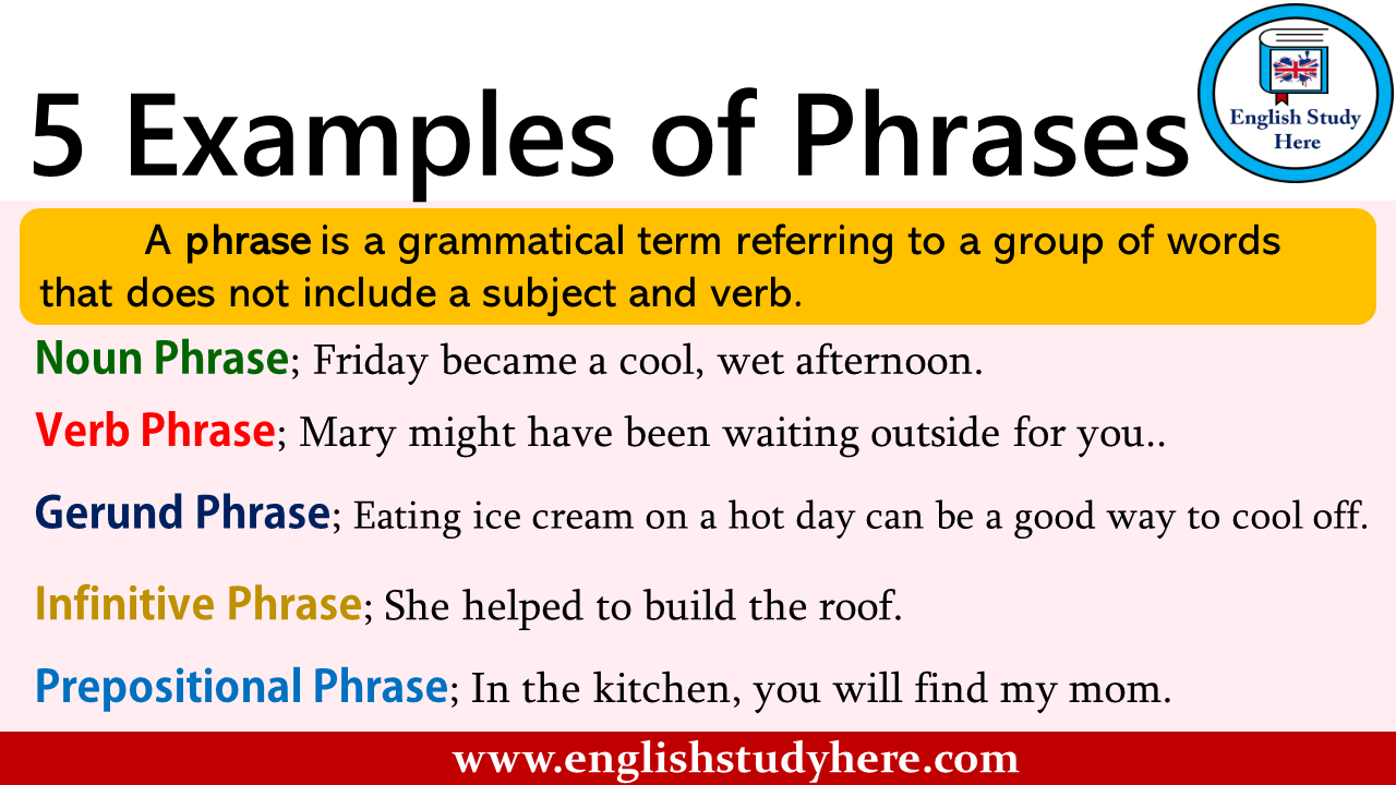 5 Examples Of Phrases English Study Here