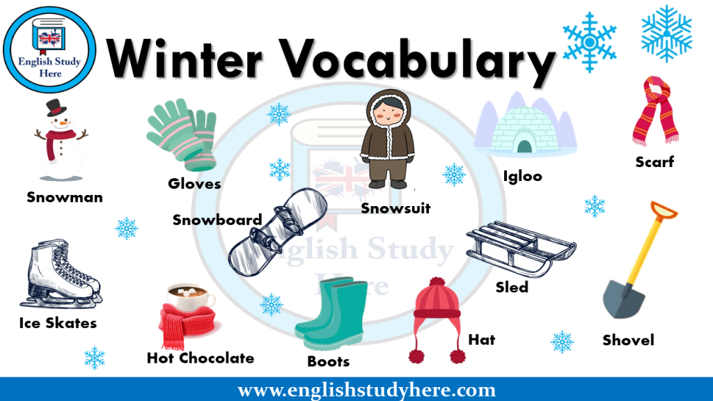 Winter Vocabulary In English English Study Here Winter Vocabulary In English English Study Here