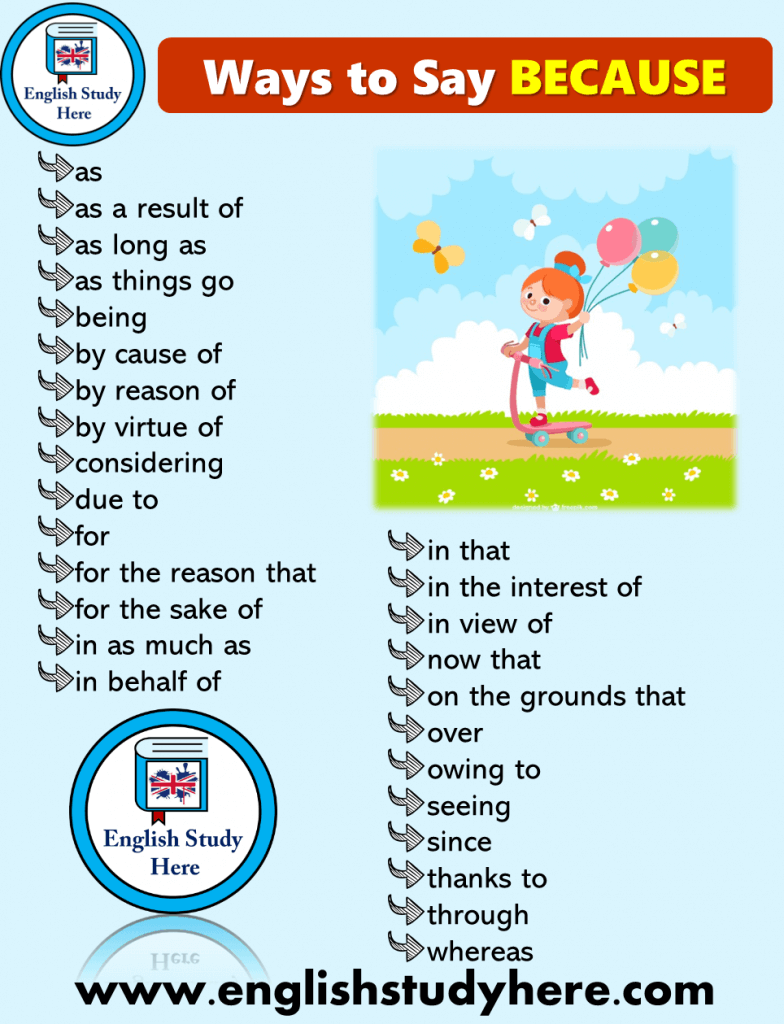 27 Ways To Say Because In English English Study Here 27-ways-to-say-because-in-english-english-study-here