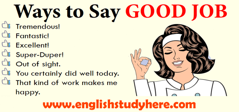 ways to say good job in english Archives - English Study Here