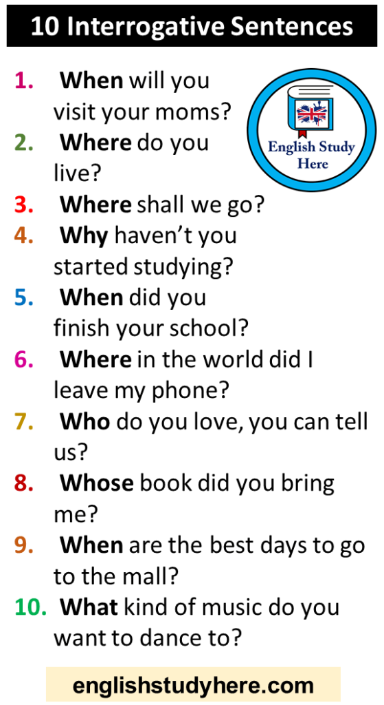 10 Interrogative Sentences Examples With Interrogative Sentences 