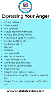 19 Expressing Your Anger Phrases in English - English Study Here