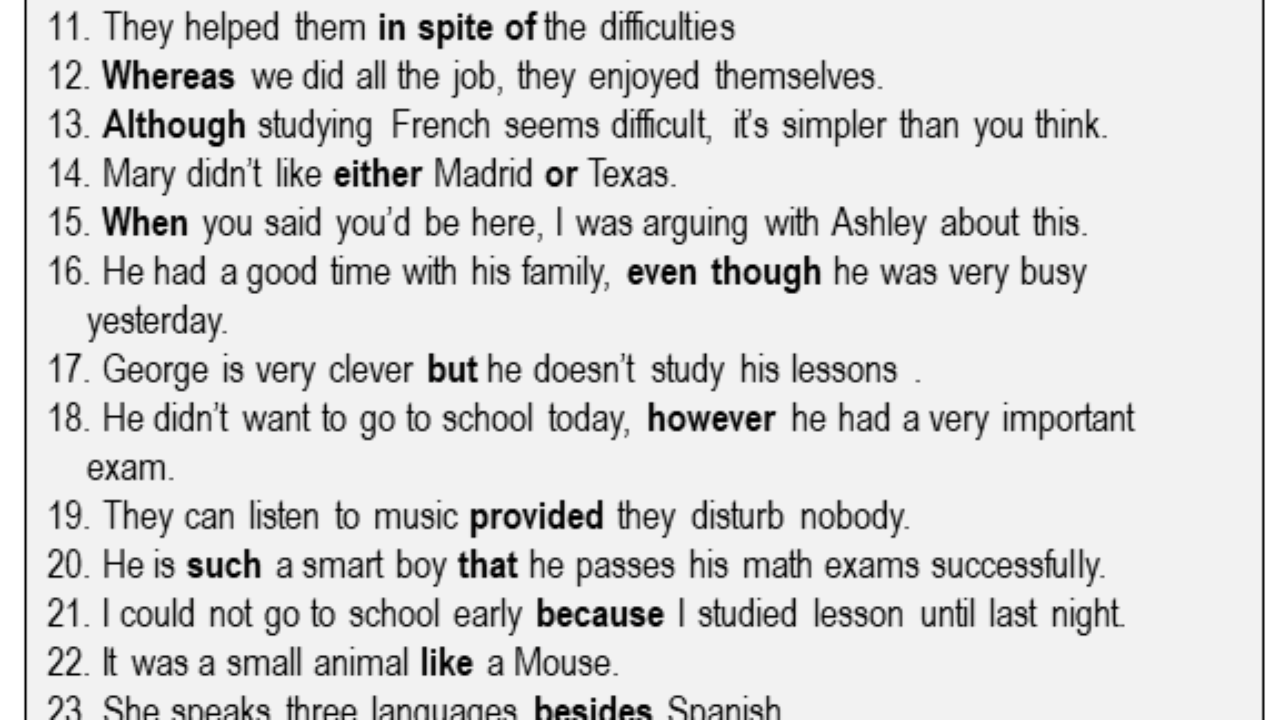70 Transition Sentences In English Transition Words And Example