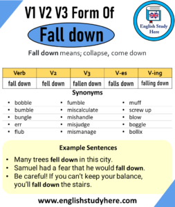 Past Tense of Fall down, Past Participle of Fall down, V1 V2 V3 V4 V5 ...
