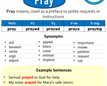 Past Participle of Pray Archives - English Study Here