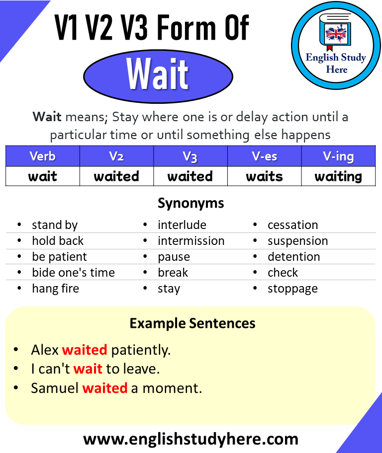 Wait Past Simple Simple Past Tense Of Wait Past 55 OFF