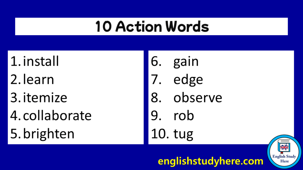 10 Action Words In English English Study Here 10 Action Words In English English Study Here