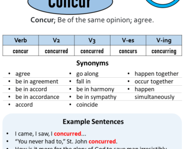 Past Participle of Concur Archives - English Study Here