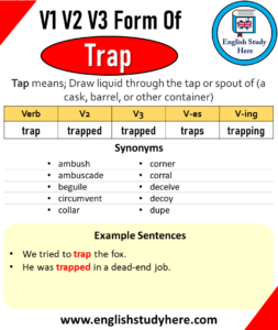 Past Tense of Trap, Past Participle of Trap, V1 V2 V3 V4 V5 Form of ...