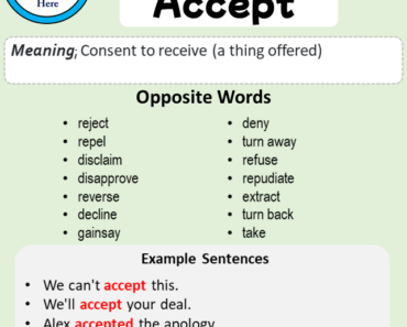 18 Opposite Words For Accept Archives - English Study Here