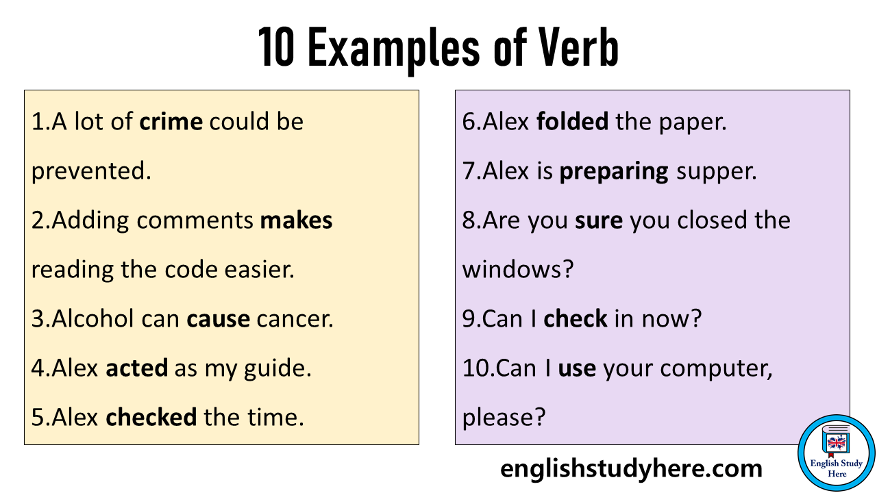 7 10 Examples Of Verb Verbs List And Example Sentences M i Nh t Tin
